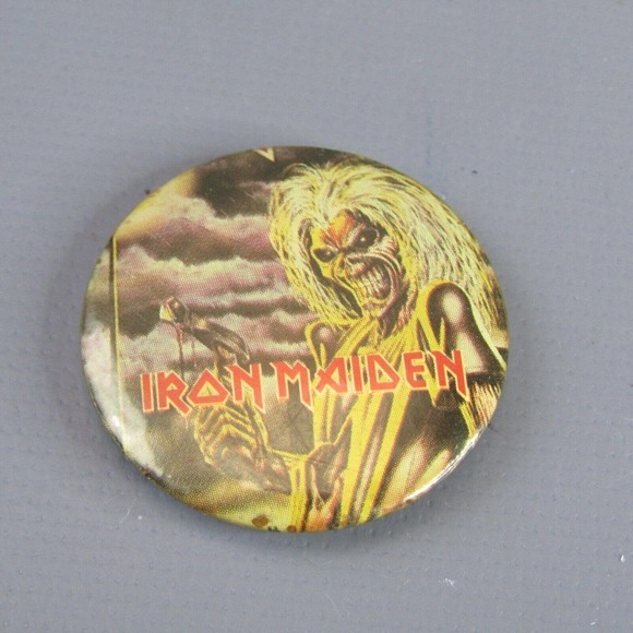 Accessories | Vintage Iron Maiden Pin 198s Heavy Metal Pinback 125 ...